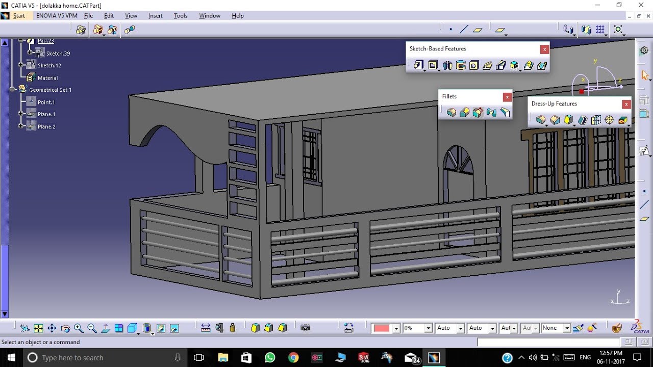 CATIA V5 HOME DESIGNING - YouTube