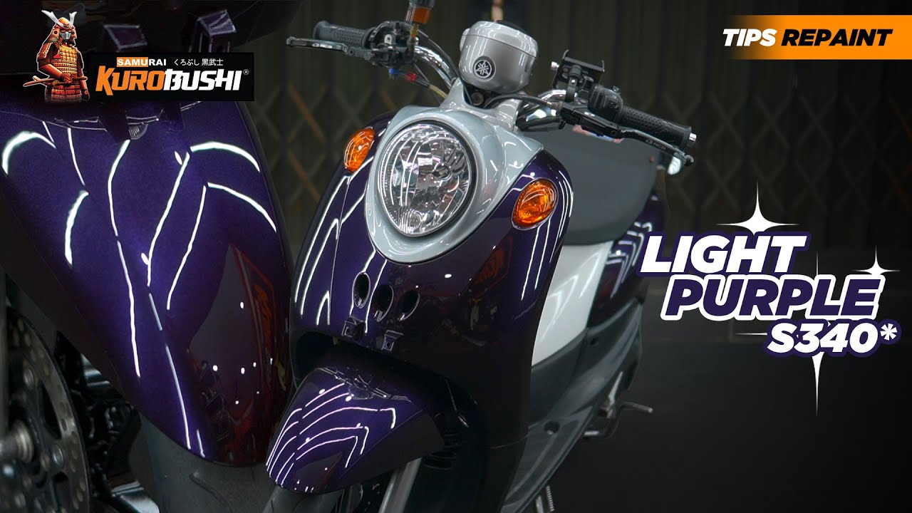 REPAINT MOONLIGHT PURPLE DI YAMAHA FINO! DENGAN KODE WARNA LIGHT PURPLE ...