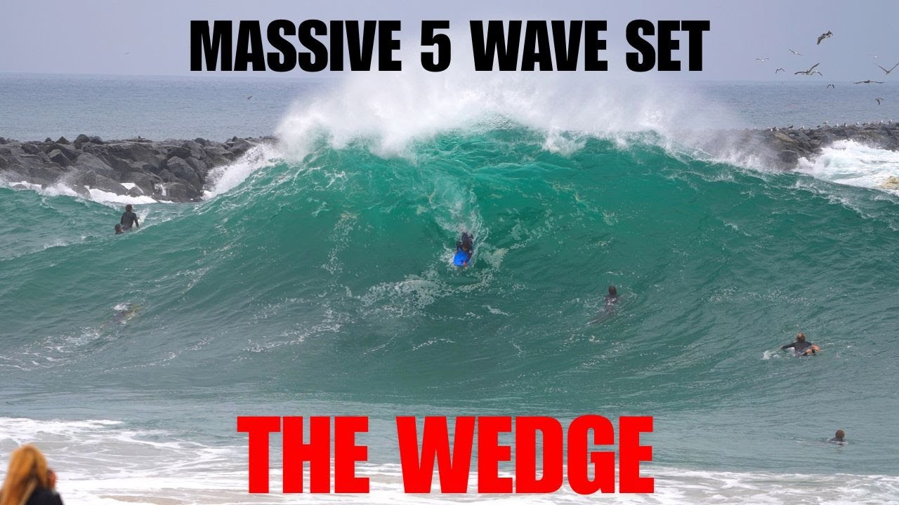 MASSIVE 5 WAVE SET AT THE WEDGE | RAW - YouTube