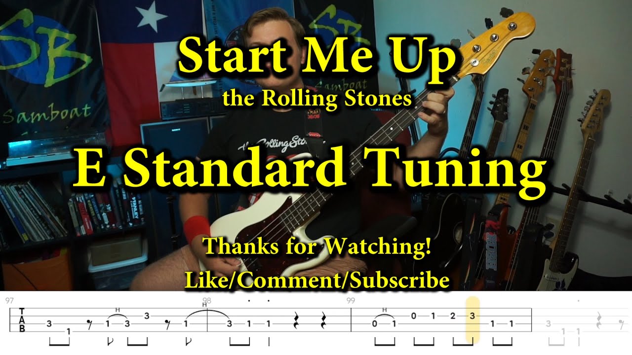 Start Me Up - the Rolling Stones (Bass Cover with Tabs) - YouTube