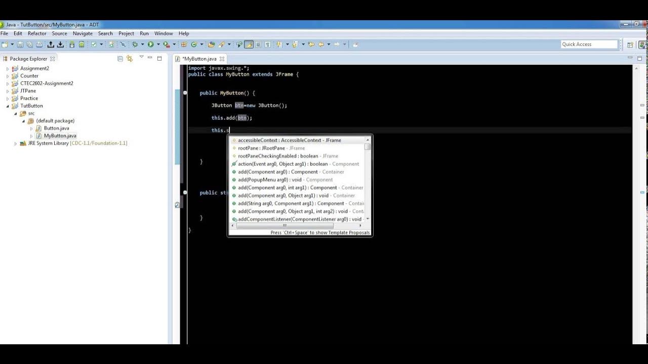 Java Tutorial 1: JButton - YouTube