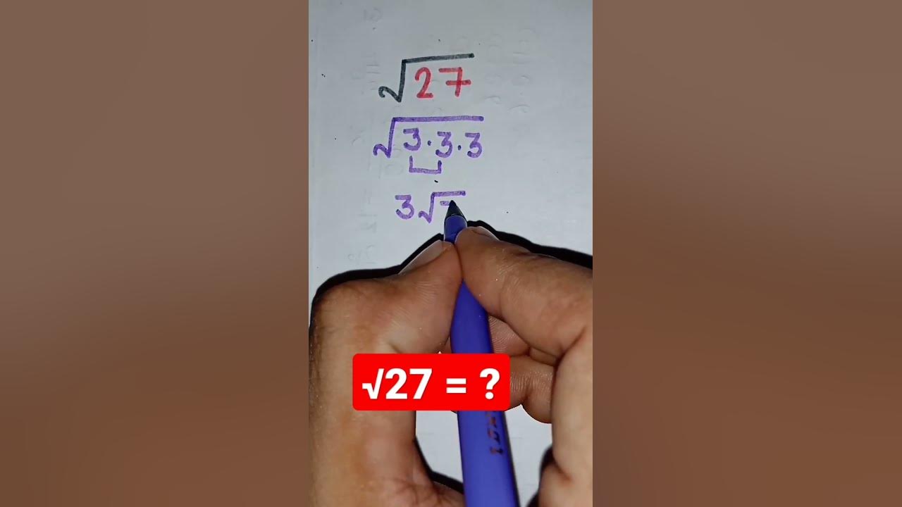 square-root-of-27-27-short-youtubeshorts-learning-youtube