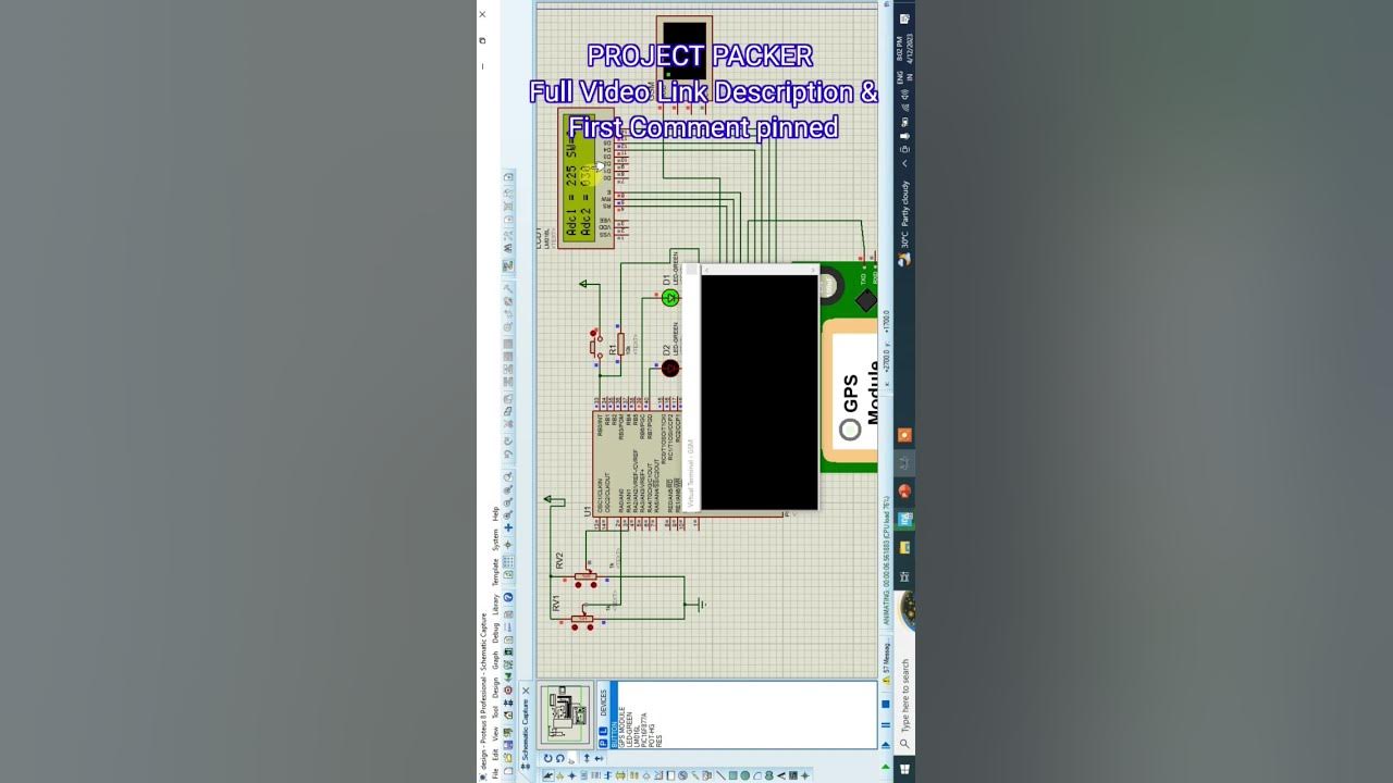 #49 PIC16F877A POWER FAILURE CONCEPT CODE WITH GPS LOCATION SIMULATION EXPLAIN IN TAMIL shorts ...