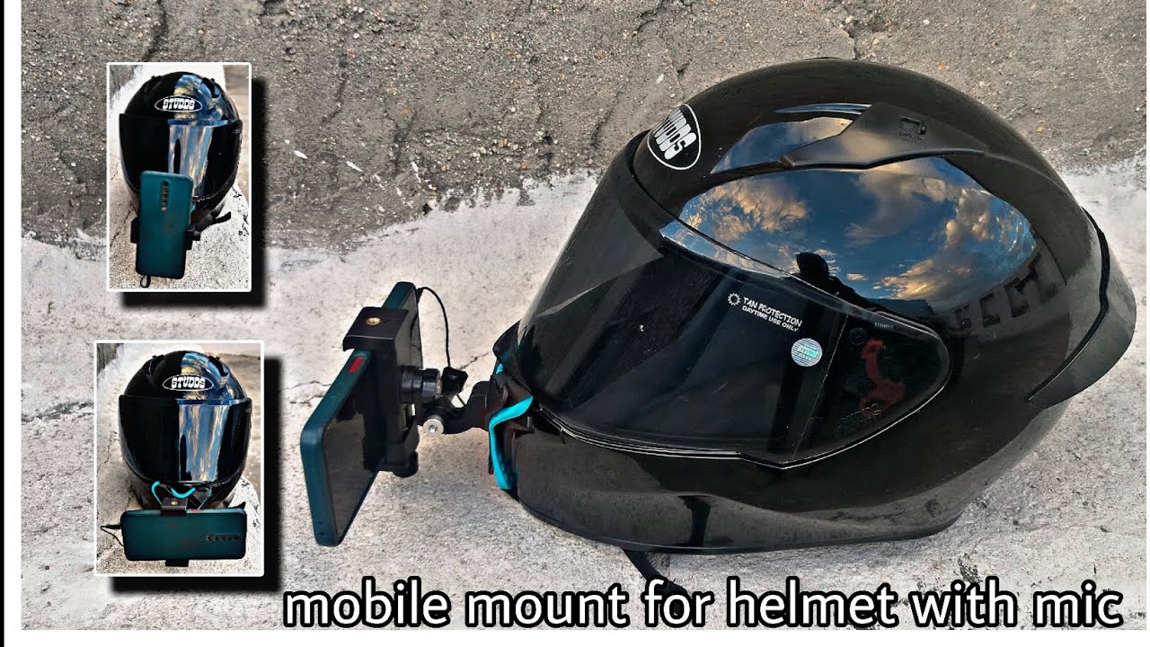 Mobile mount for helmet with mic // mobile mount // #viralvideo # ...