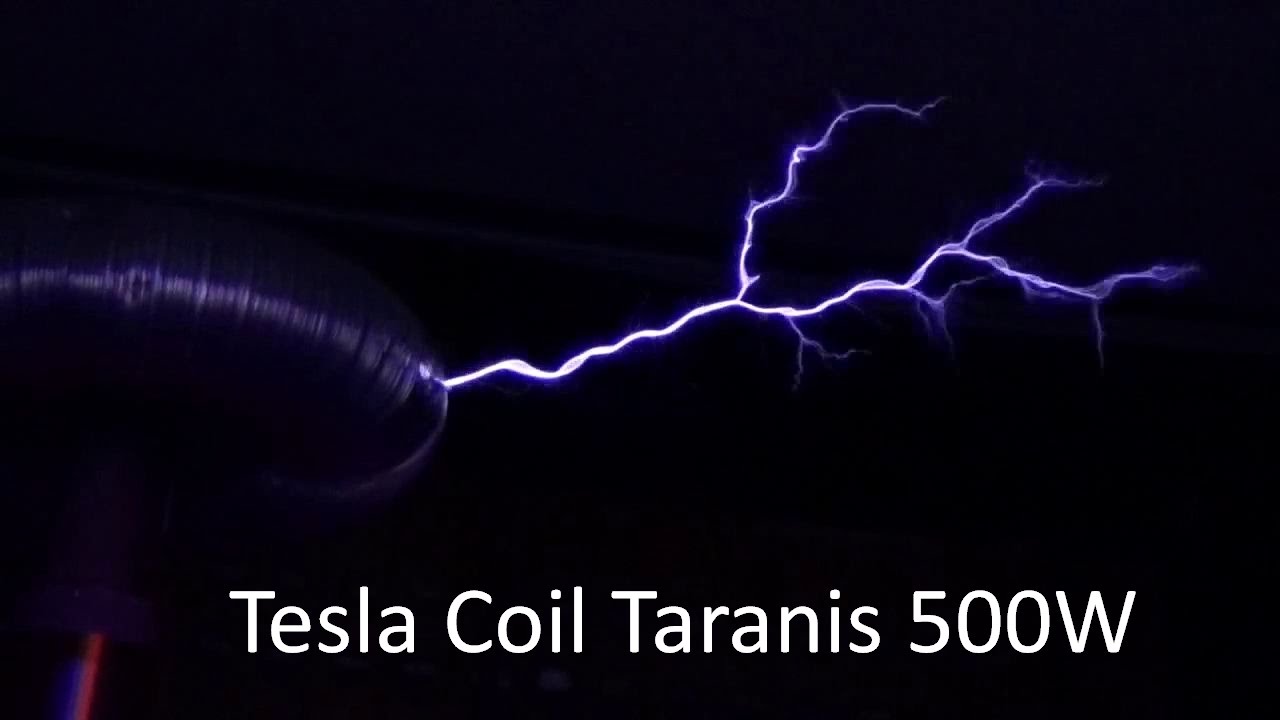 0132: Tesla Coil 500W Taranis Scariche da 1 metro - YouTube
