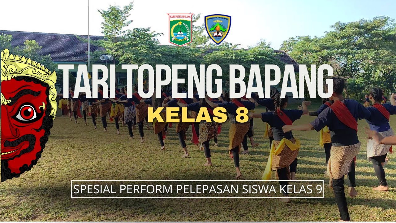 TARI BAPANG MASSAL OLEH KELAS 8 DI ACARA PELEPASAN KELAS 9 2024 - YouTube