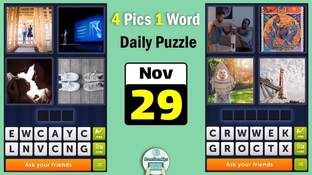 4 Pics 1 Word November 29 2022 Daily Puzzle Answer - YouTube