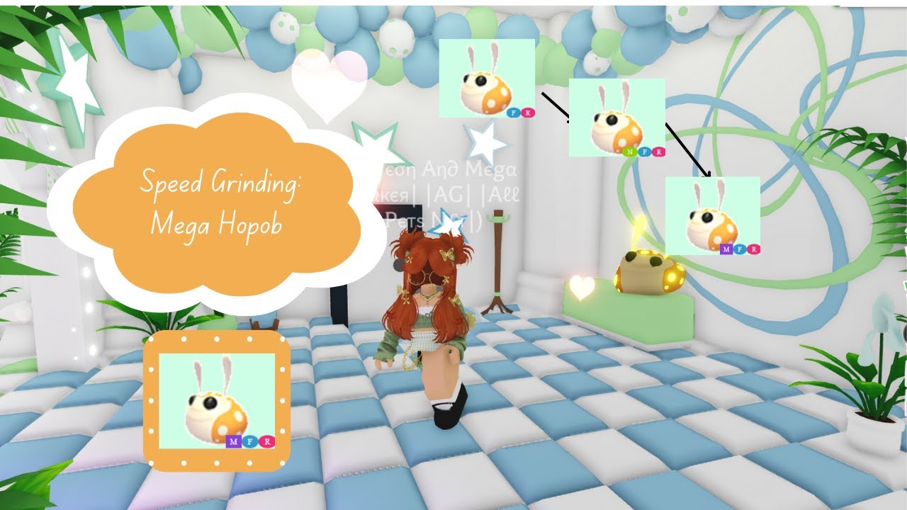 full speed grind of mega hopbop- adopt me roblox - YouTube