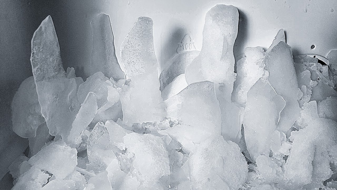 Defrosted Humidifier Freezer Frost Ice Slabs ASMR - YouTube