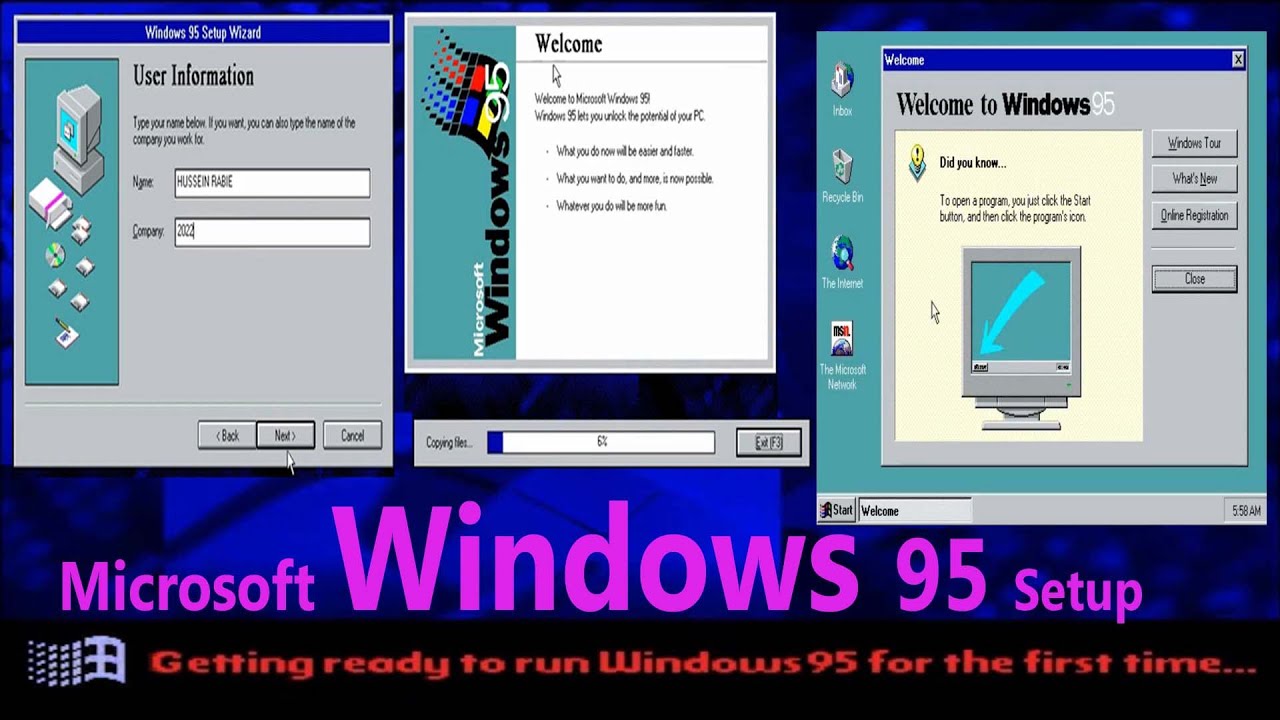 Microsoft Windows 95 Setup - YouTube