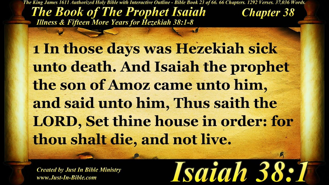 Isaiah Chapter 38 - Bible Book 23 - Holy Bible Audio Text - King James ...