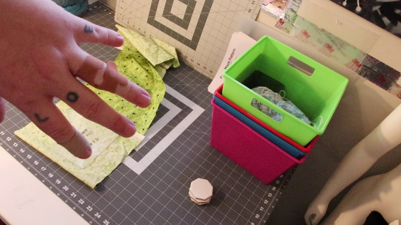 How to cut fabric using the Craft Passion Face Mask Pattern - YouTube