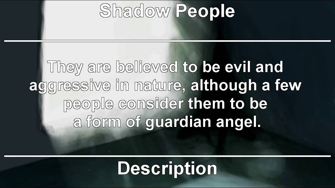 Real Life Myths - Shadow People - YouTube