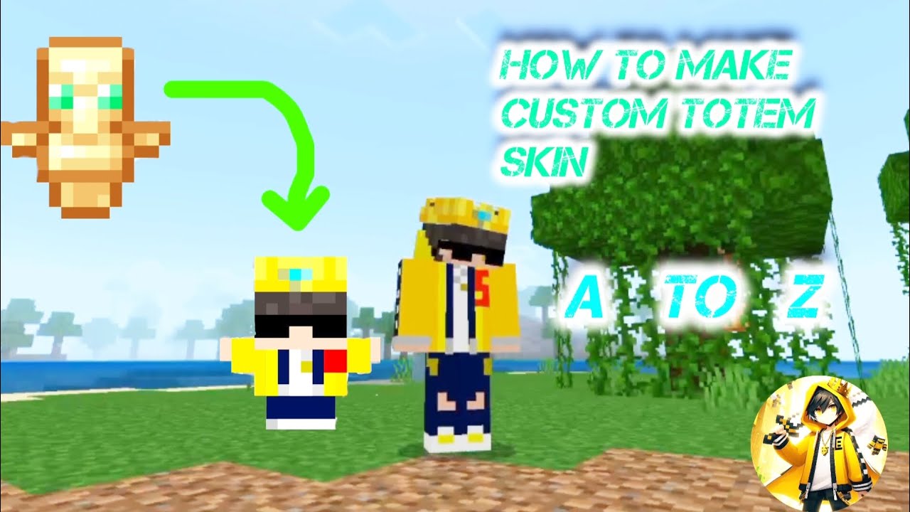 HOW TO MAKE CUSTOM TOTEM SKIN IN MINECRAFT POCKET EDITION SO EASY - YouTube