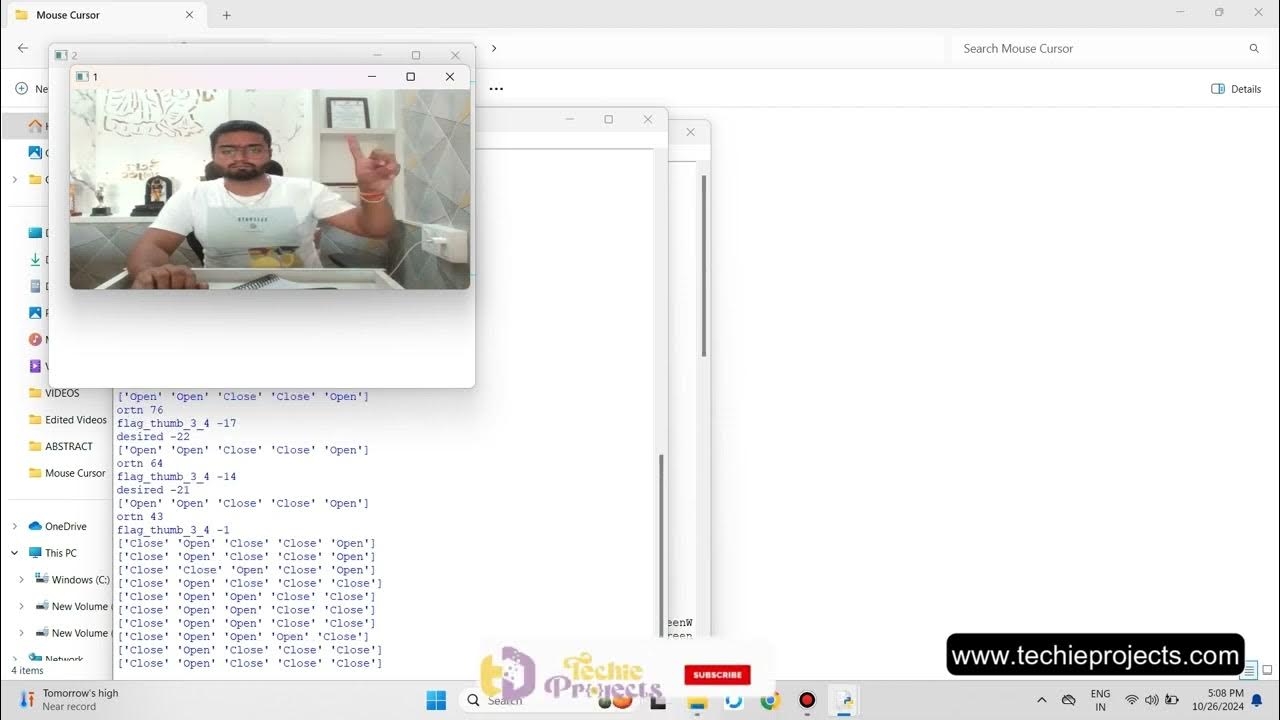Virtual Mouse Using Hand Gesture Recognition Python Opencv Computer