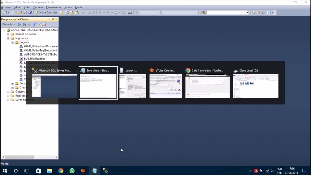 CRIANDO USUÁRIO DE LOGON SQL SERVER 2012 EXPRESS - YouTube