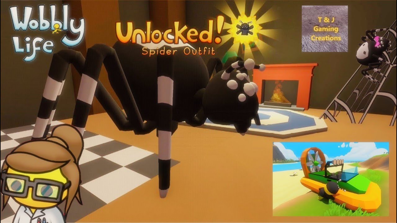 Spider Job in Secret Lab Wobbly Life Update - Part 4 - YouTube