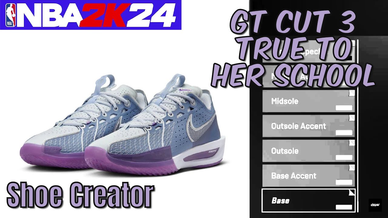 How To MAKE Nike GT Cut 3 "True To Her School" In NBA 2K24 Next Gen ...