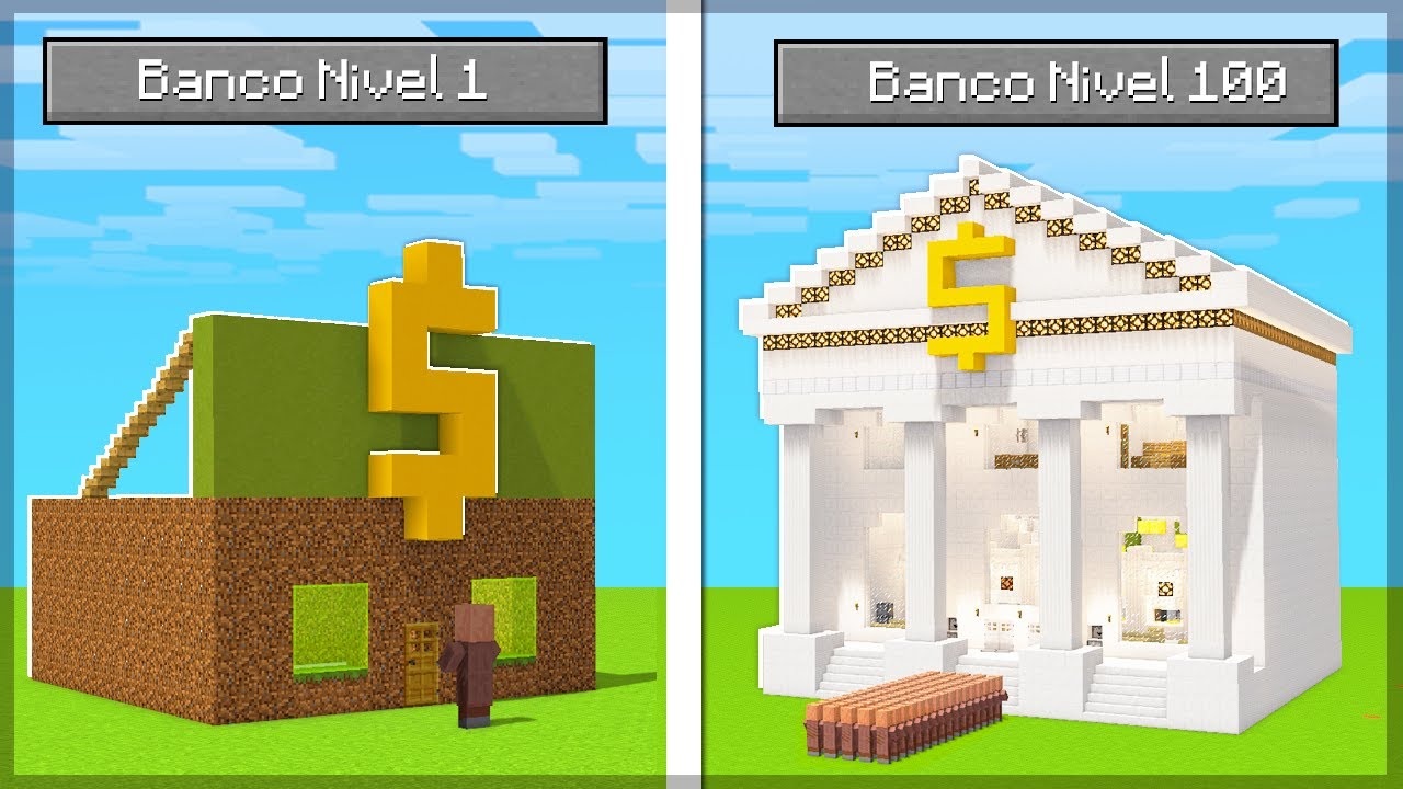 FIQUEI MILIONÁRIO CRIANDO UM BANCO NO MINECRAFT - YouTube
