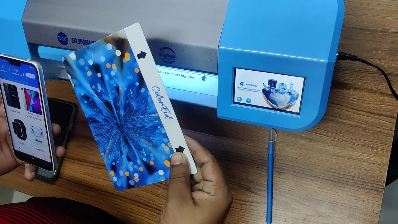 SUNSHINE SS-890C MOBILE LAMINATION CUTTER FRONT AND BACK PHONE DESIGN ...