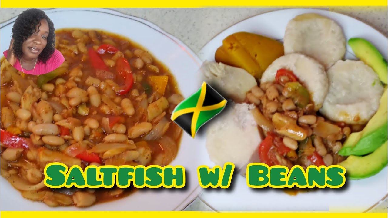 Saltfish and Beans Stew Jamaican Style//Caribbean Food Beans with ...