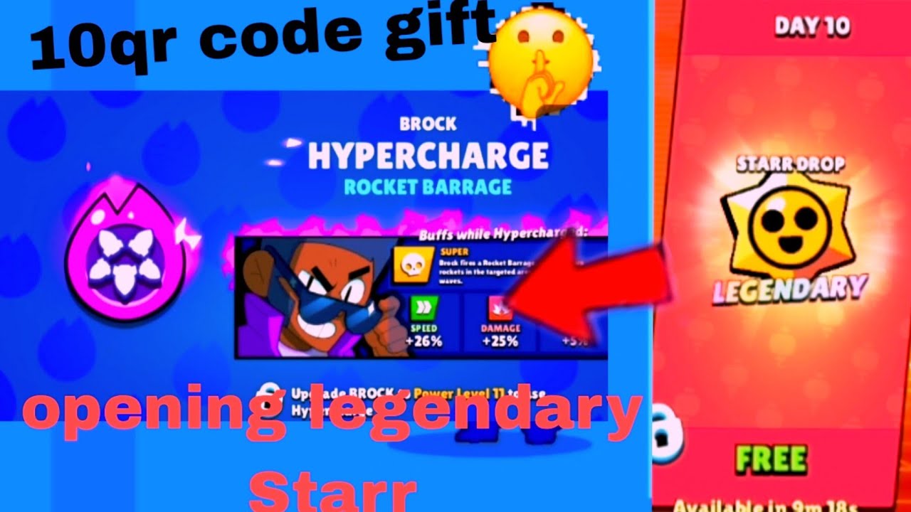 Legendary Starr 10qr code gift opening game #brawlstars #stumbleguys ...