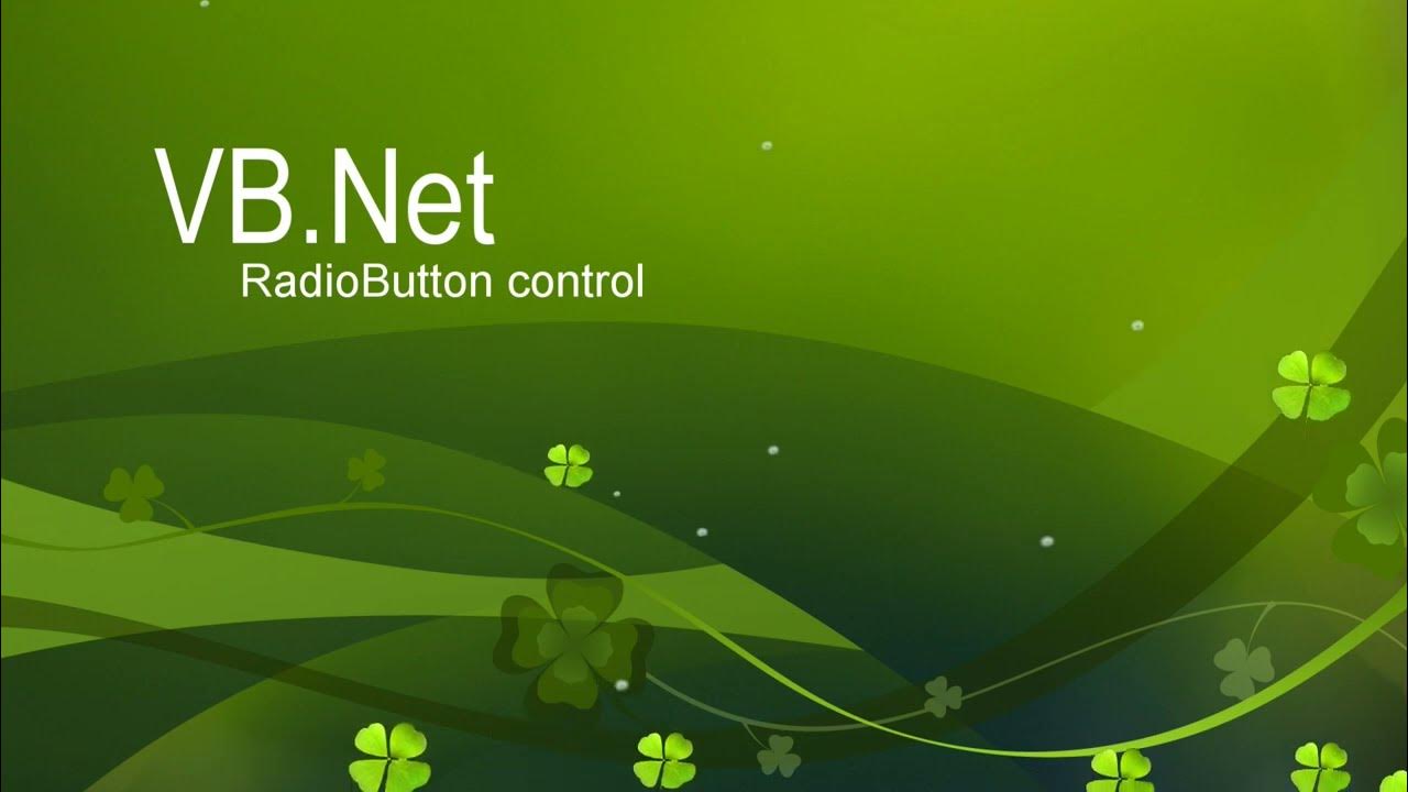VB.Net - RadioButton (including GroupBox & Panel) - YouTube