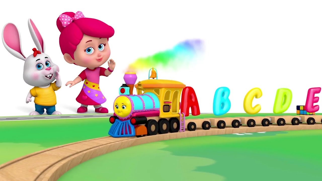 Betty and Bunny Fun Play with Preschool Toy Train and Alphabet ...