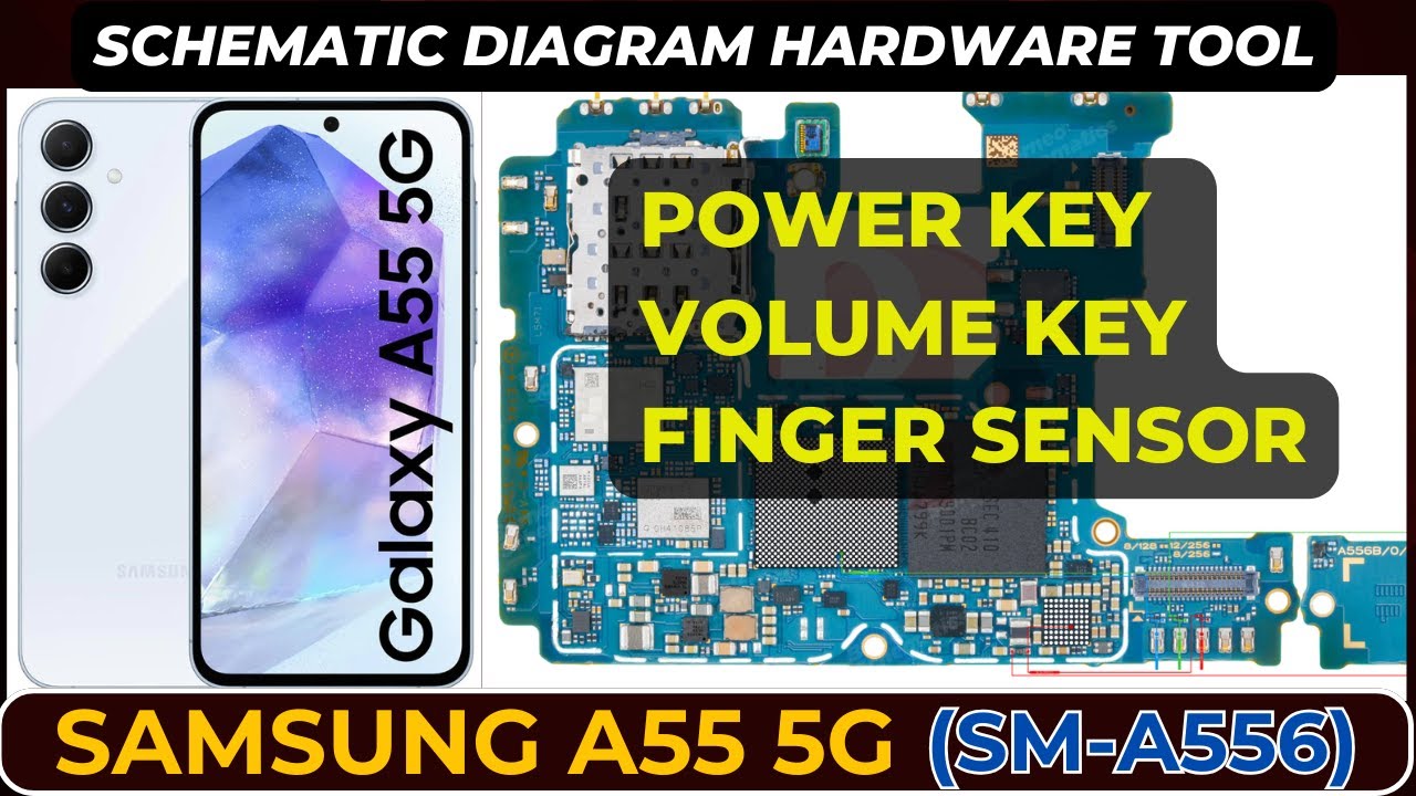 Samsung A55 5g sm-a556 Power key | Volume key & Finger | Schematic ...