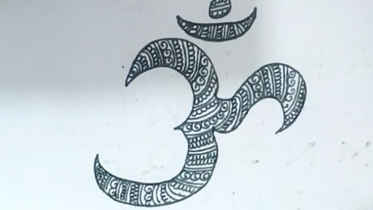 Om Drawing || How to Draw Om #shiv_drawing - YouTube