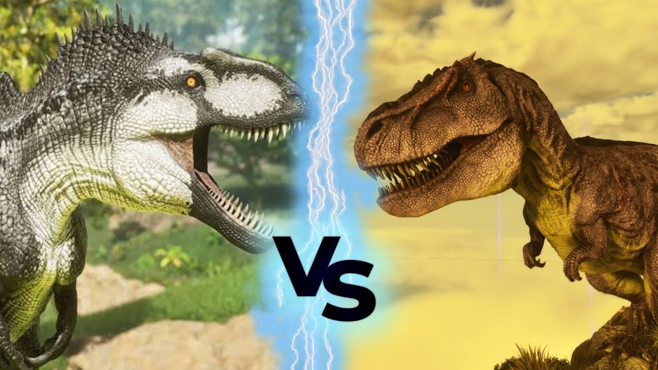 ACROCANTHOSAURUS vs T REX | Ark Ascended - YouTube