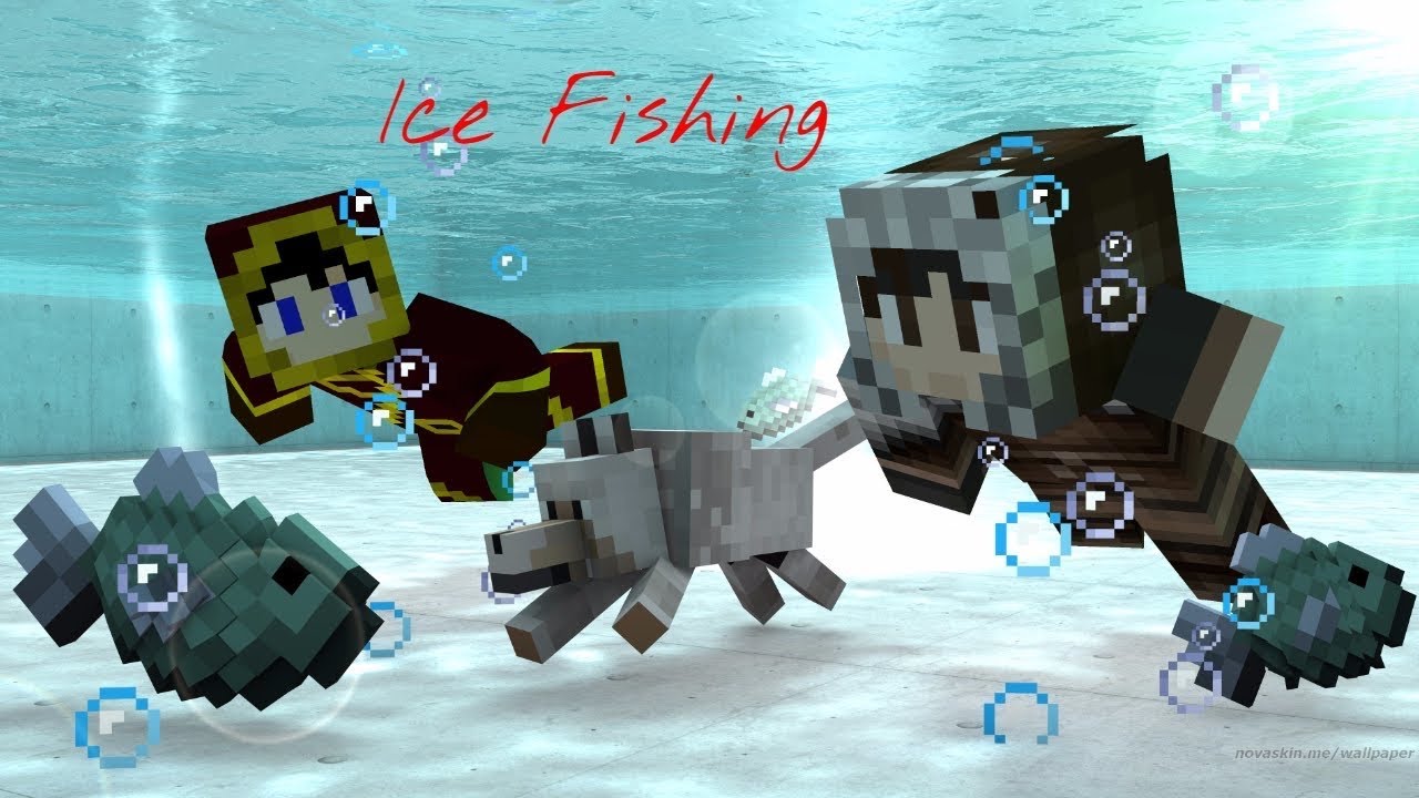 MINECRAFT - Ice Fishing - YouTube