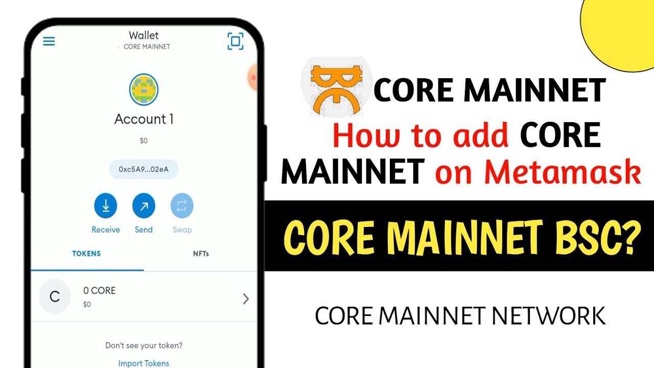 Create CORE MAINNET Address on Metamask & Trust wallet || CORE mainnet ...