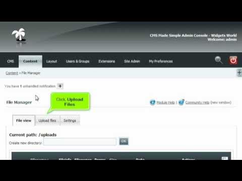 Tutorial: How to upload image via file manager in CMS Made Simple | LayerOnline Web Hosting ...