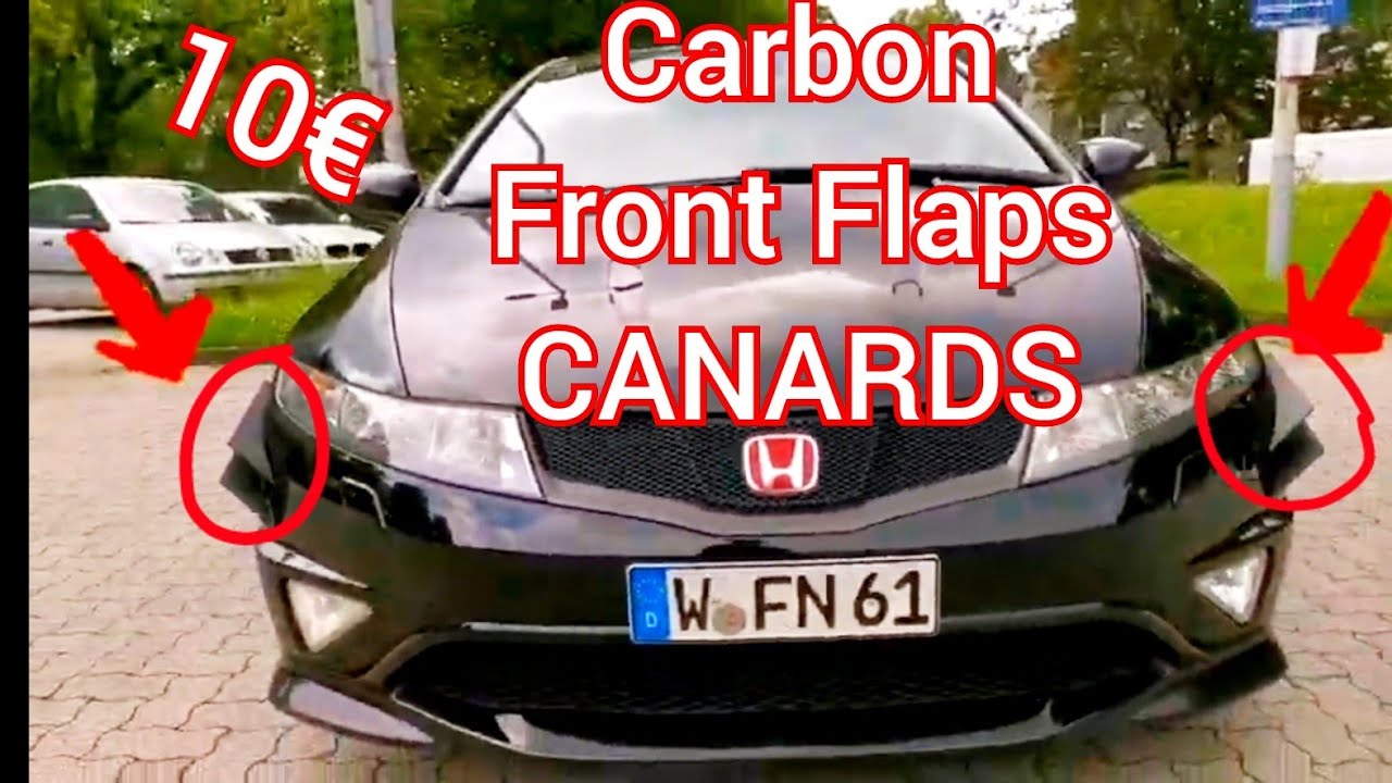 Honda Civic Type R FN2 iVTEC Front Wing Canards Carbon Bodykit Flaps ...