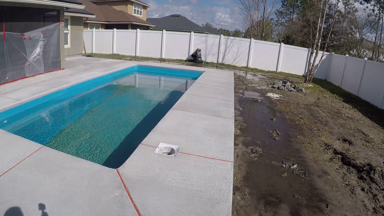Concrete is complete. Kool Deck is next Feb 20 19 - YouTube