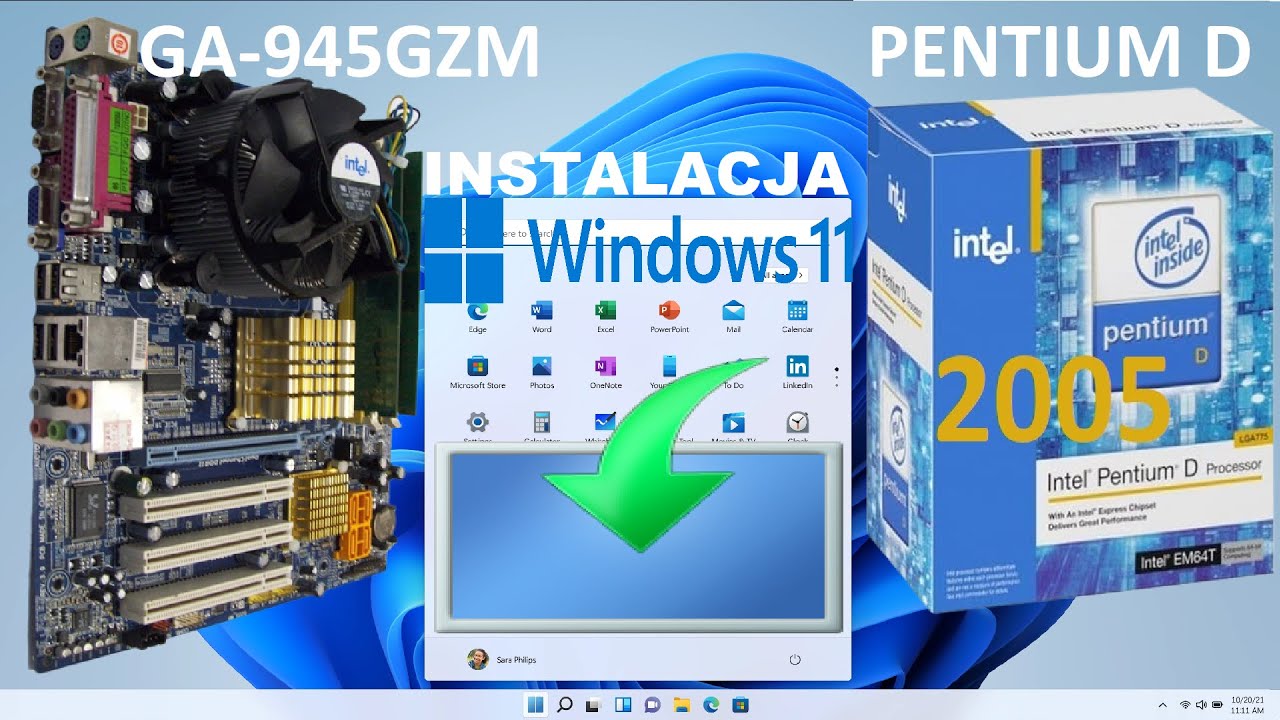 Windows 11 na Intel Pentium D z 2005 - Instalacja - YouTube