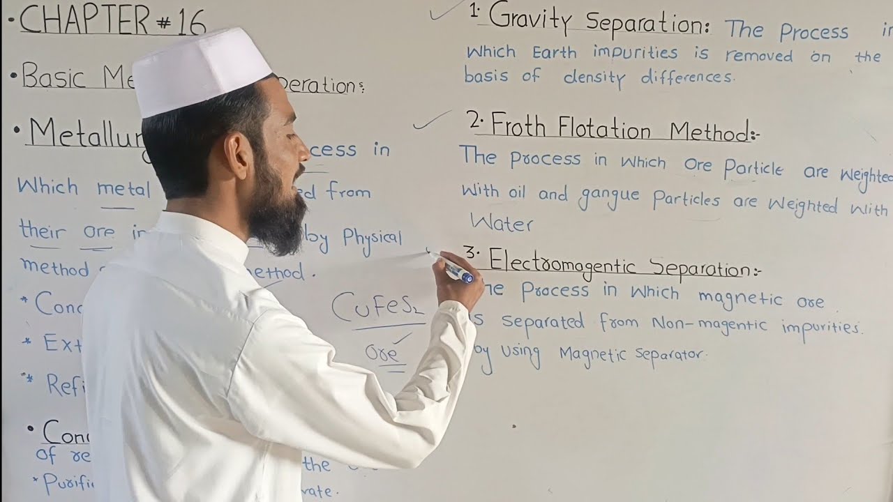 Metallurgy|Concentration of ore-Gravity separation,Froth Flotation ...