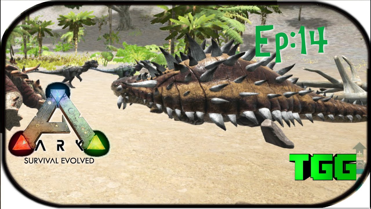 Ark: Survival Evolved Ep:14 Anklo Harvisting, Grenades, New Progress ...