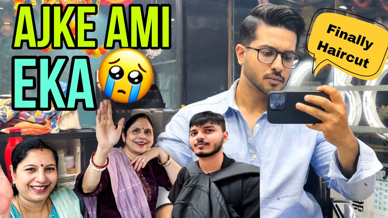 Ajke bari faka hoe gelo || Puja Haircut || Daily Vlog - YouTube