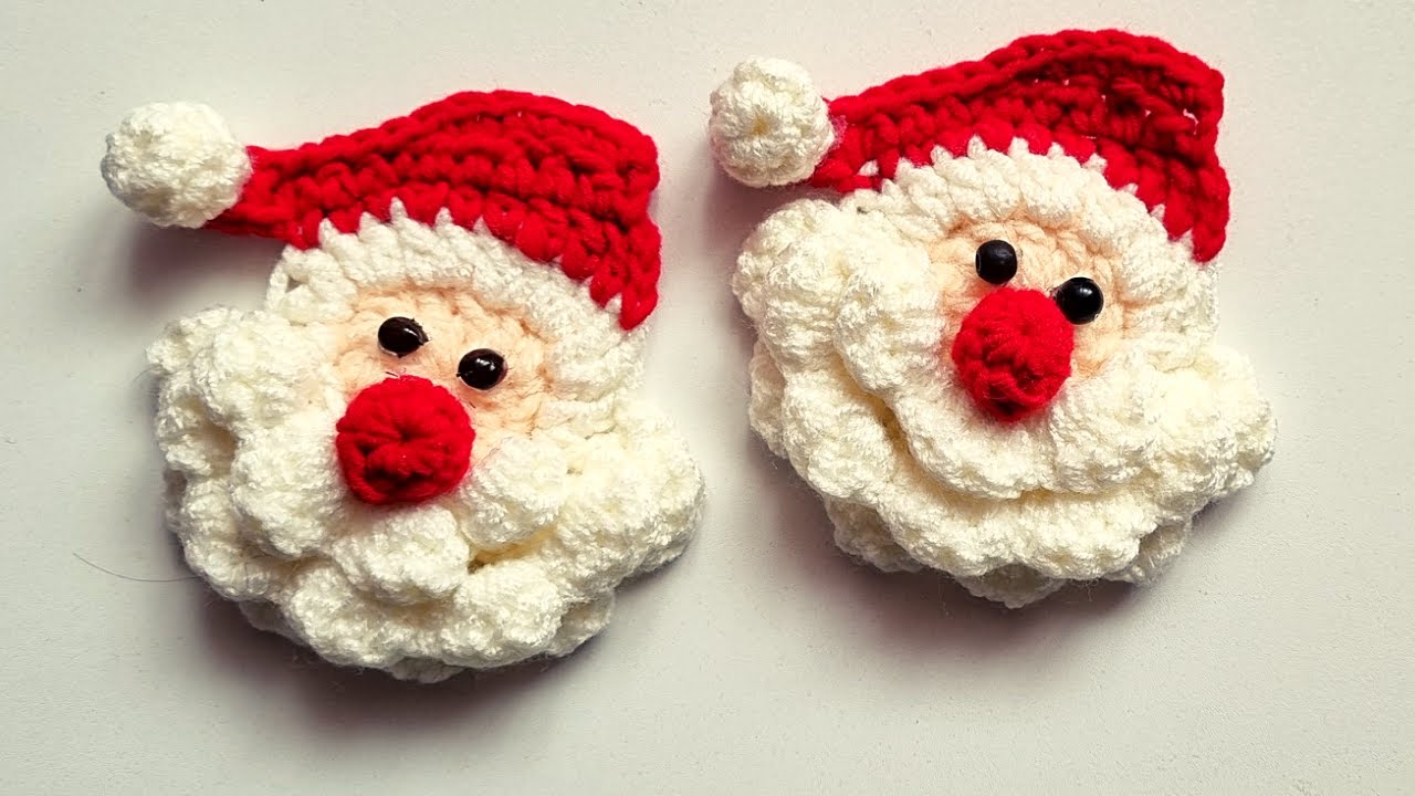 How to very easy crochet santa claus pattern for beginners _ Tutorial ...