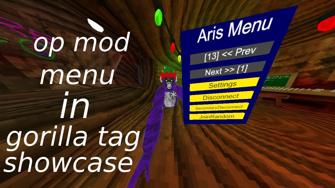 using a OP mod menu in gorilla tag - YouTube