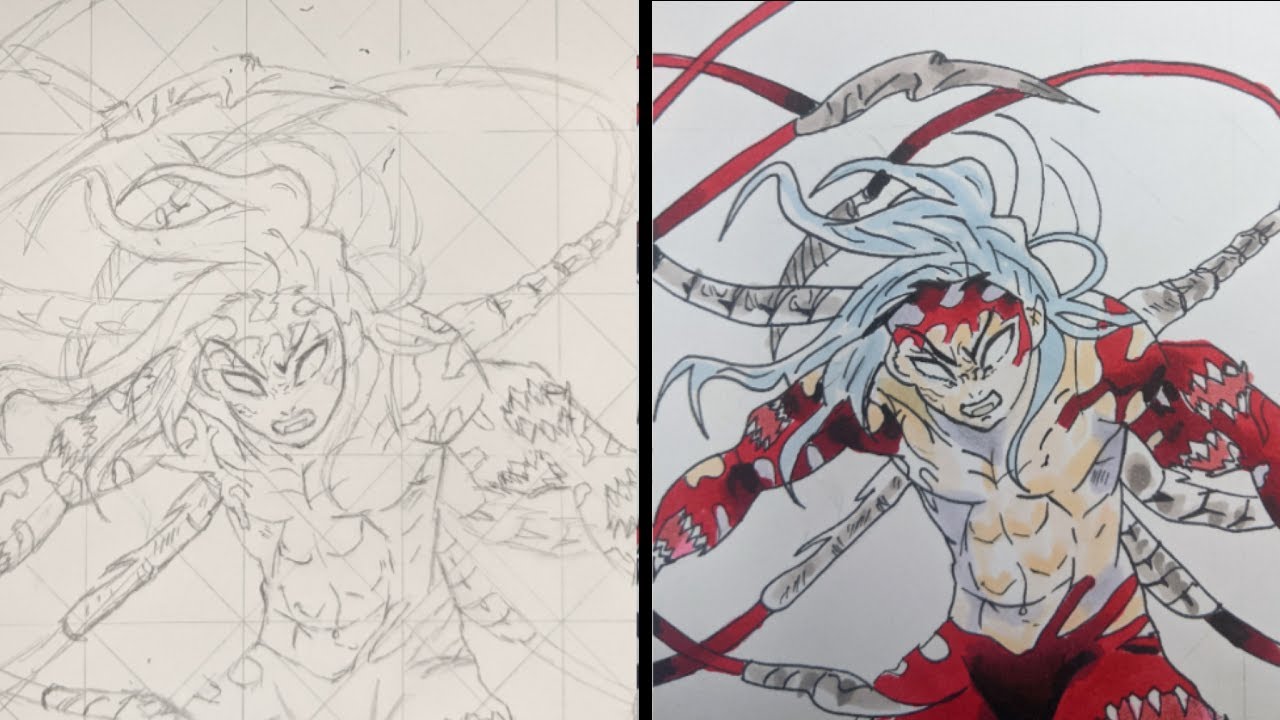 How to Draw Muzan (Final Form) | Step By Step | Demon Slayer - YouTube