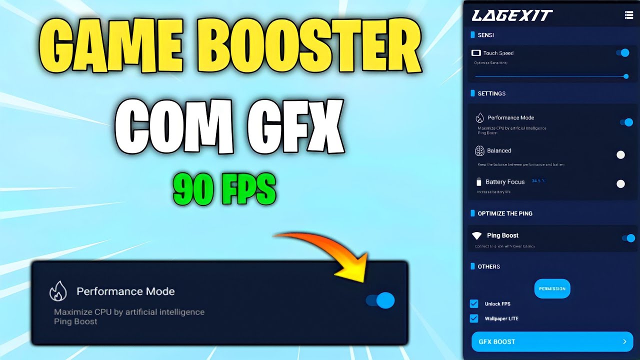 🚨 NOVO GAME BOOSTER COM GFX! LAGEXIT OTIMIZA O PING - YouTube