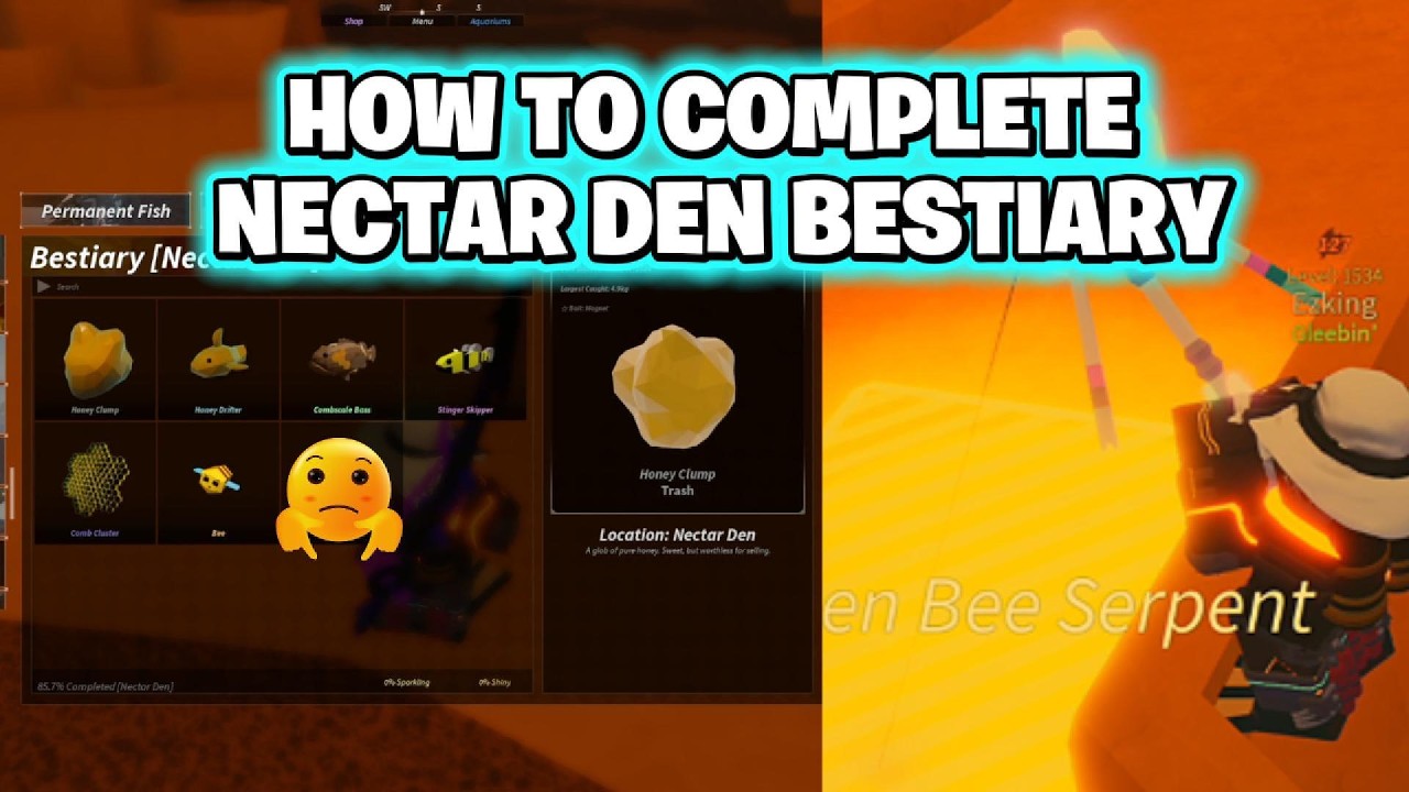 How To Complete Nectar Den Bestiary In FISCH #roblox - YouTube