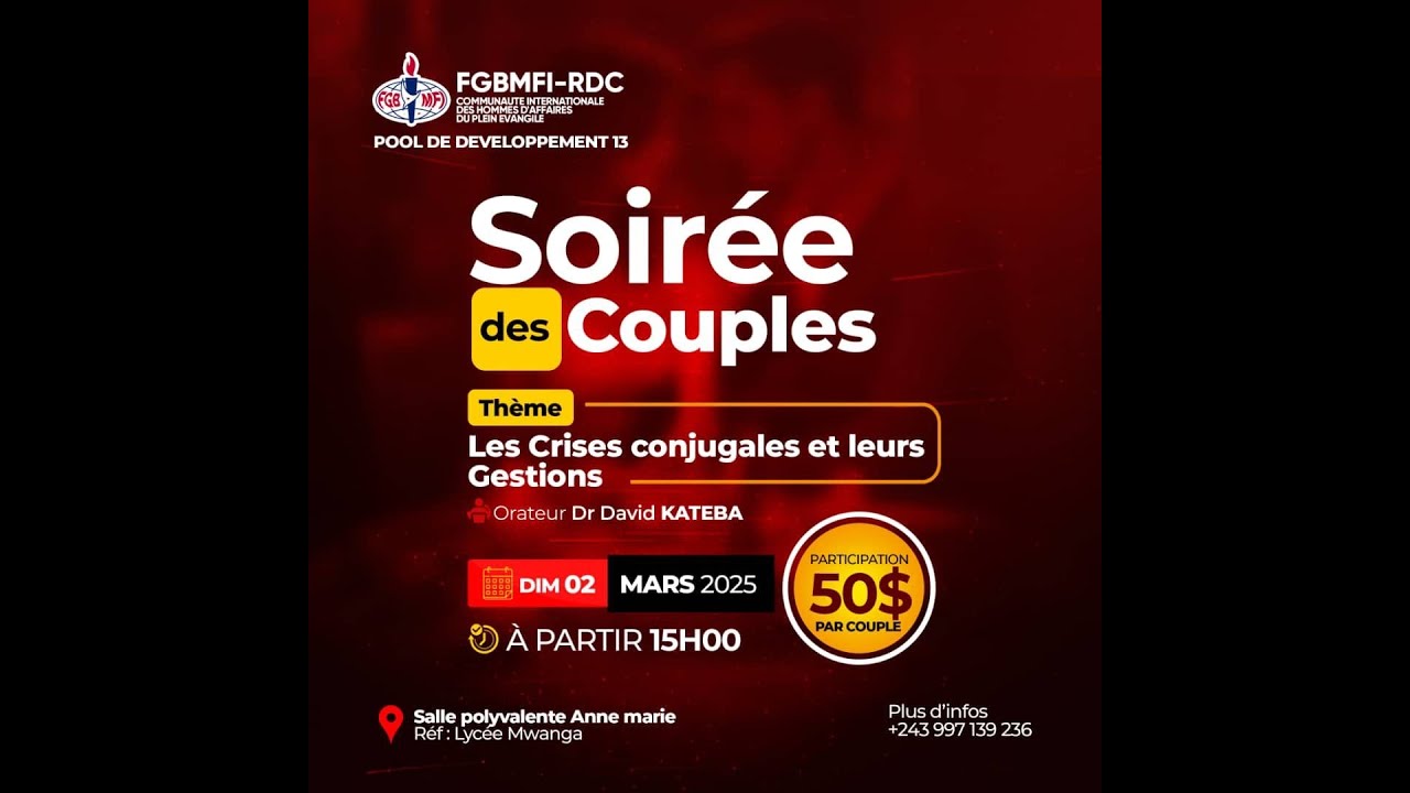 FGBMFI-RDC PD13 || BANQUET DE CLÔTURE 20 OCTOBRE 2024 KOLWEZI RD Congo ...