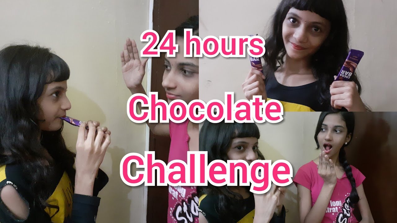 24 hours chocolate food challenge|| food challenge || pinky's food ...