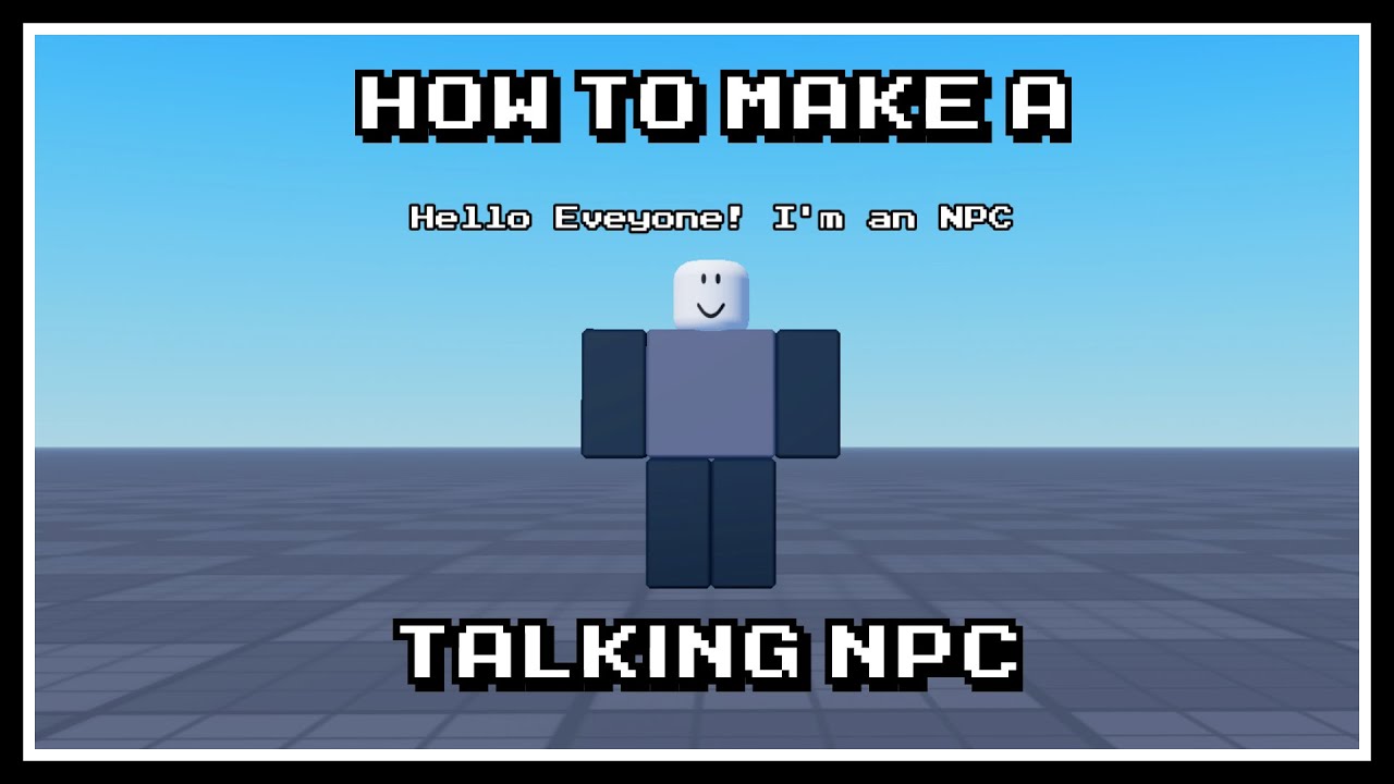 How to make an NPC Talk in Roblox Studio - YouTube