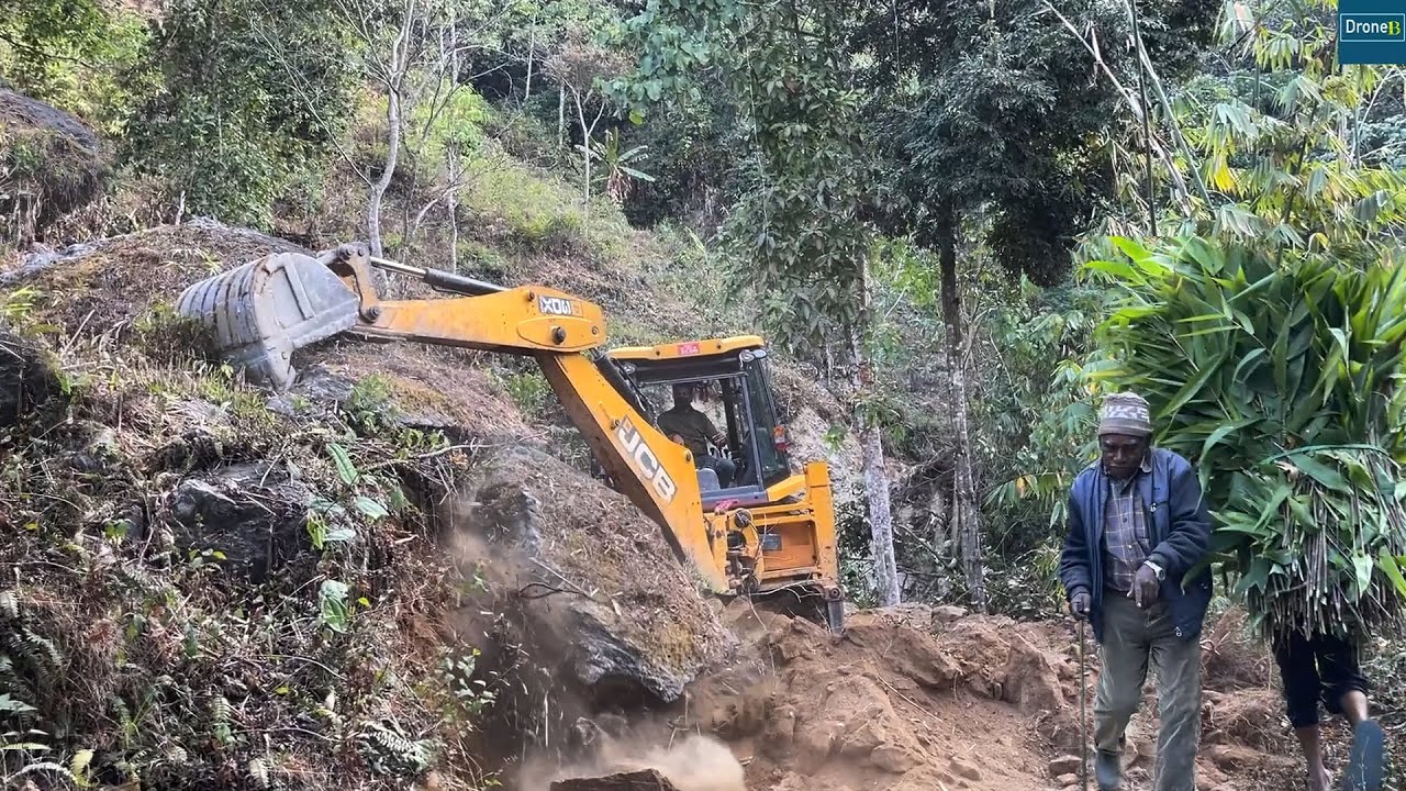 We Work in Mountains with Rocks, Boulders, and Dust-JCB Backhoe ...