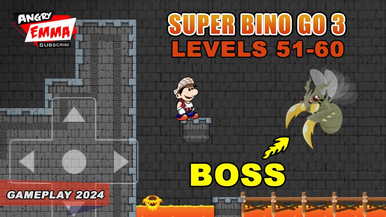 Super Bino Go 3 - Levels 51-60 + BOSS (Gameplay 2024) - YouTube